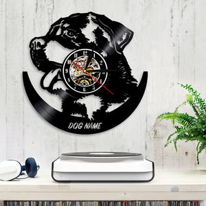 Vinyl Rottweiler Wall Clock – Ploocy