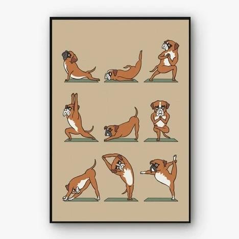 Boxer Dog Yoga Wall Art – Ploocy